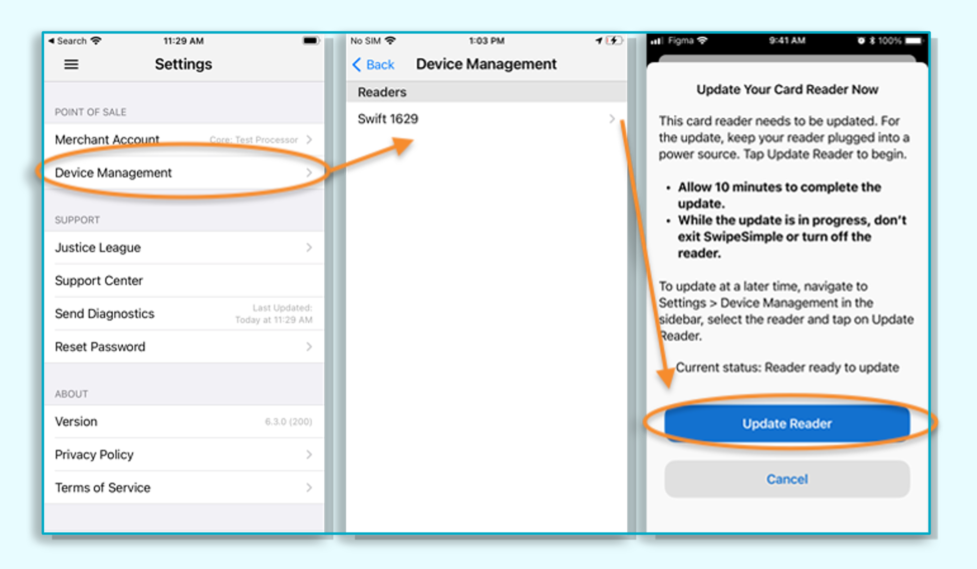 How to do a Firmware Update on SwipeSimple Mobile B250 Reader – Talus Pay