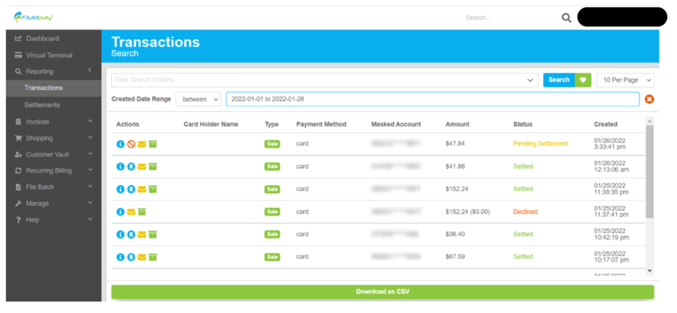 How to Process a Refund on FluidPay – Talus Pay